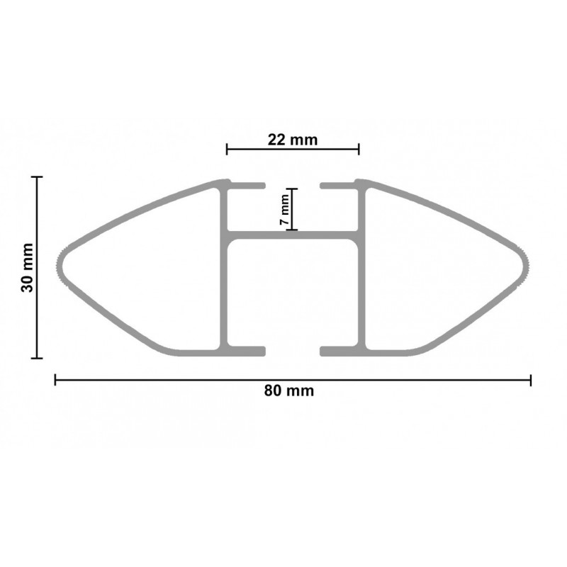 Clop Airflow G3 1100 mm barre portatutto in alluminio